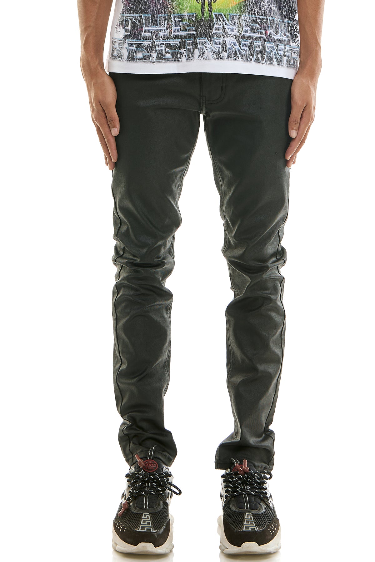Men's Everyday Wax Skinny Pants - Basic Black | KNB3450 – KDNK