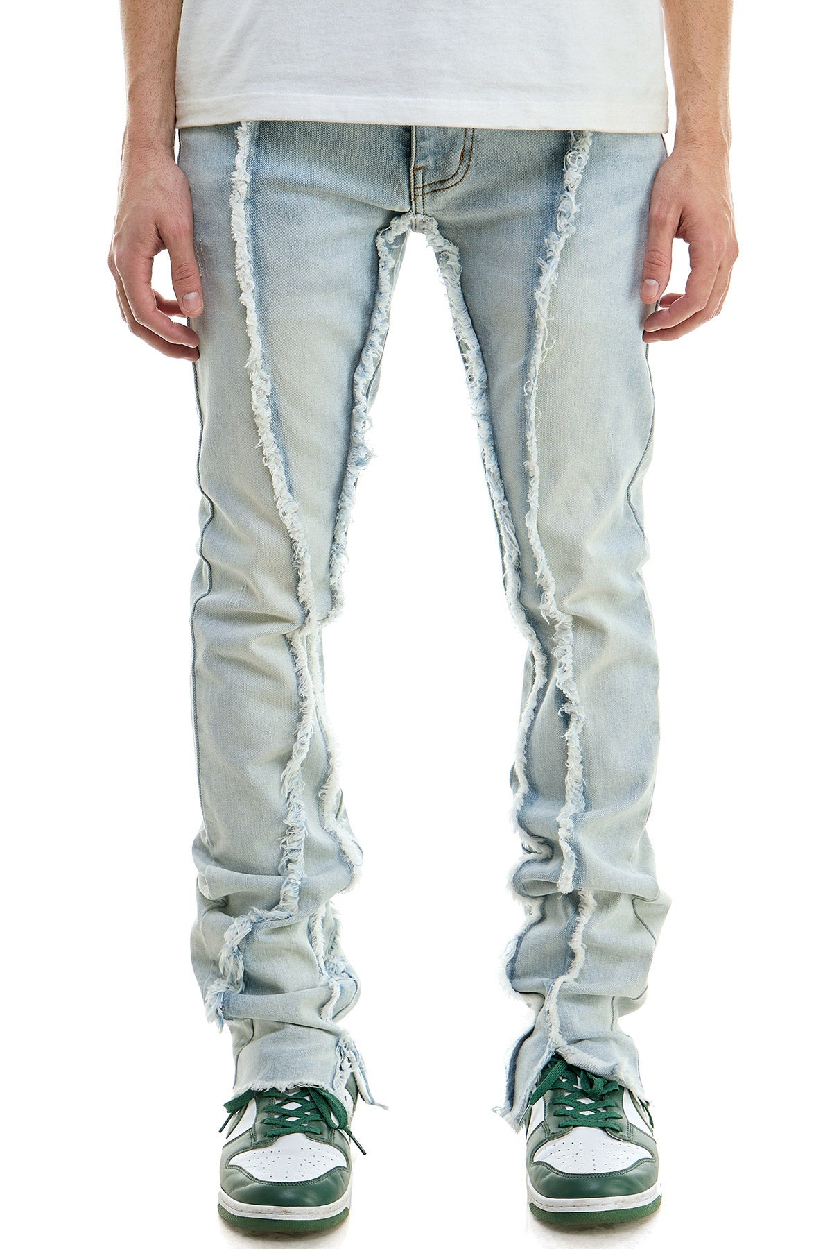 STACKED RAW JEANS – KDNK